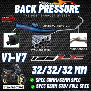 LC135 Y15ZR Y15 28mm 32mm NLK Racing Exhaust True Back Pressure TS RACING NLK Y15 V1 V2 EKZOS ...