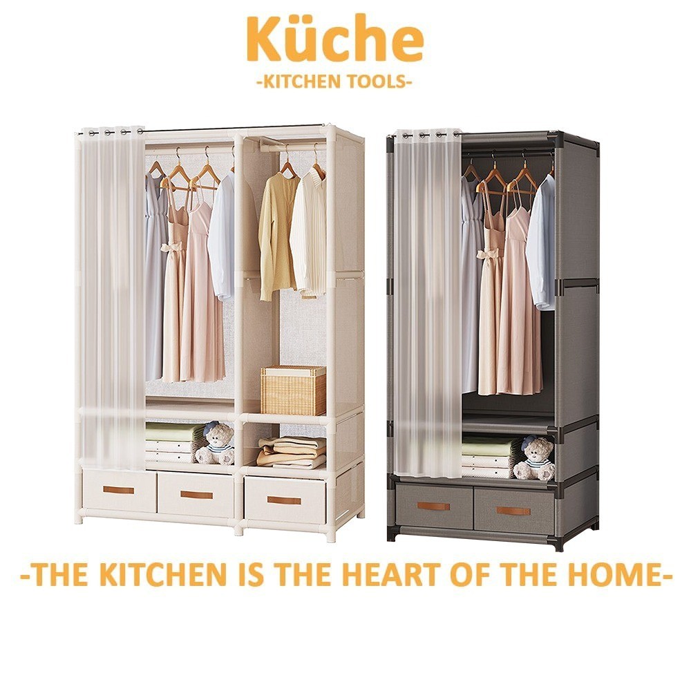 KUCHE Stainless Steel Rod Extra Thick Dustproof Waterproof Storage ...