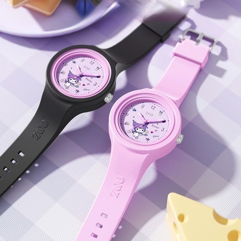 LED Sanrio Kids Watch Kuromi Light Watch for Kids Stitch Girls Silicone ...