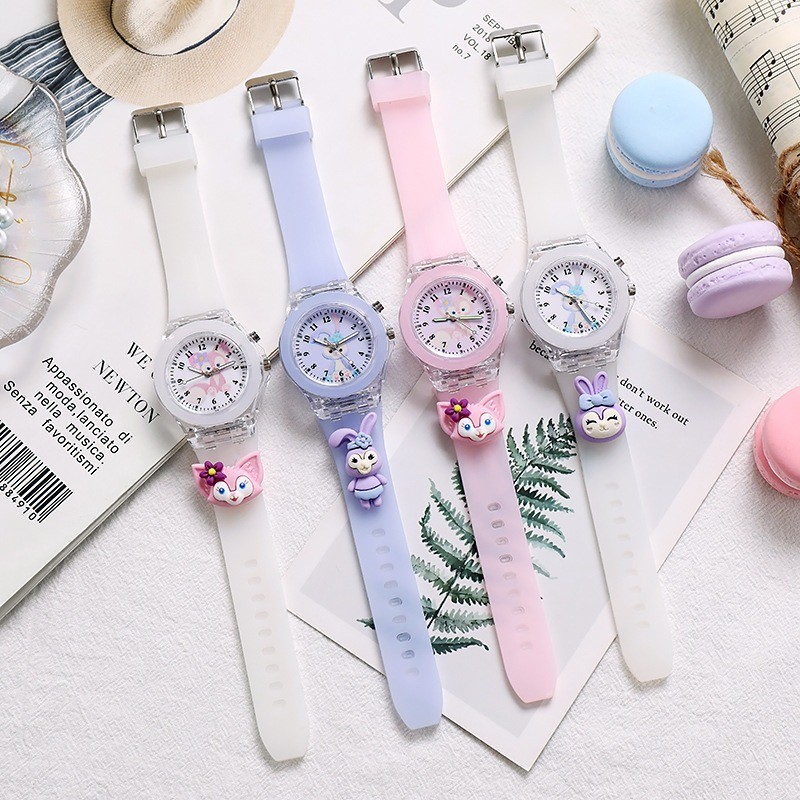 Sanrio Kids Watch Jelly Color Kuromi LED Light Watch for Kids jam ...