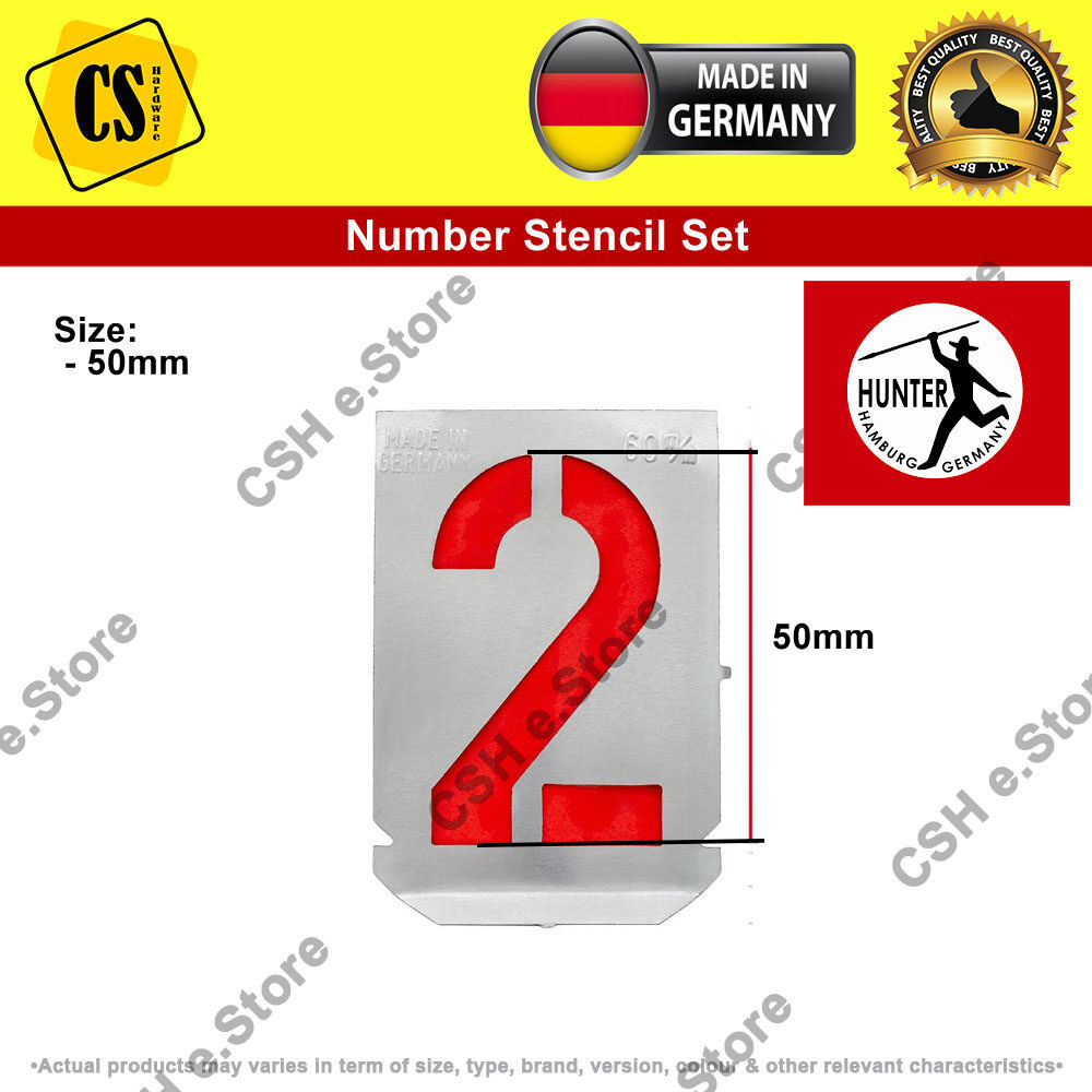HUNTER number letters stencil (0-9) made in Germany sturdy long lasting ...