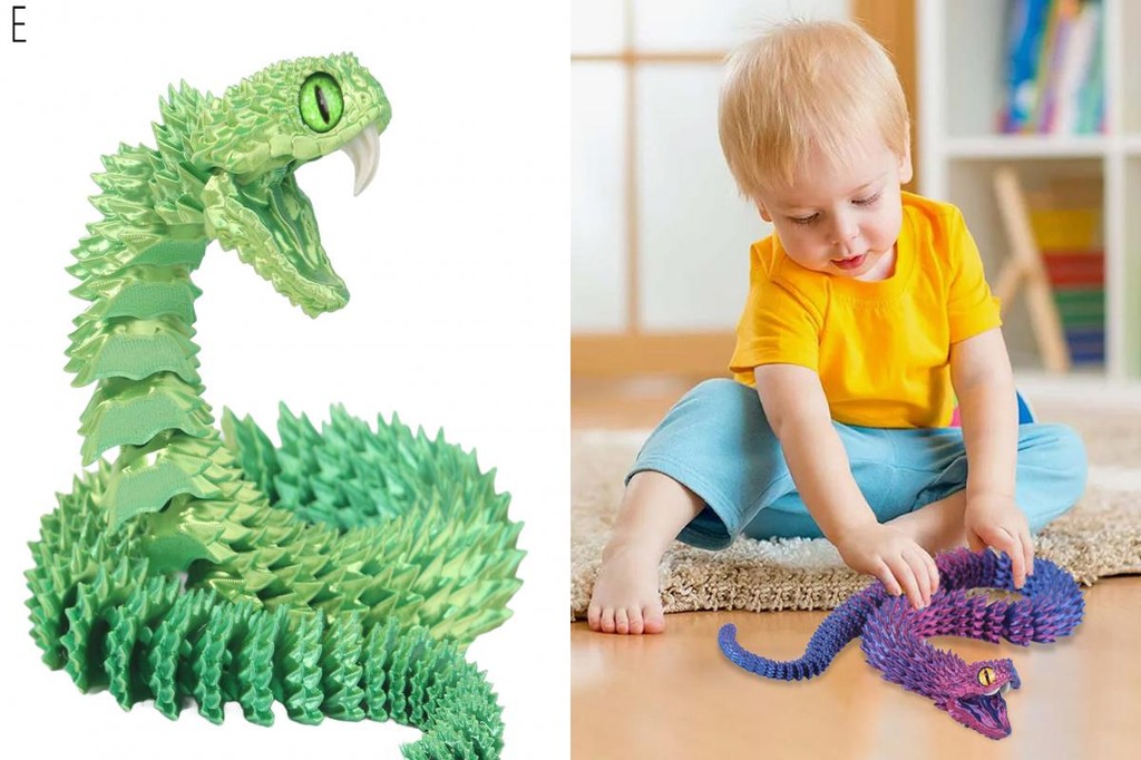 (VIP) 3d Printed Snake Ornament Color-changing Snake Decoration ...