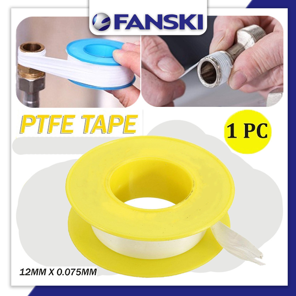 12MM X 0.075MM PTFE Thread Seal Tape Water Pipe White PTFE Seal Tape Putih Hose Tape Pipe Tape ...