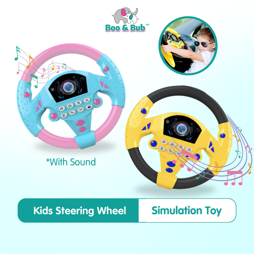 Kids Steering Wheel With Sound | Children Simulation Driving Car Toys ...