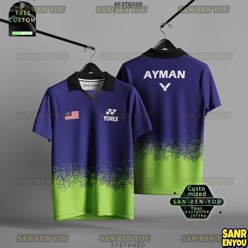 【FREE CUSTOM】2024 NEW Yonex Baju Tshirt Full sublimation Custom Jersey ...