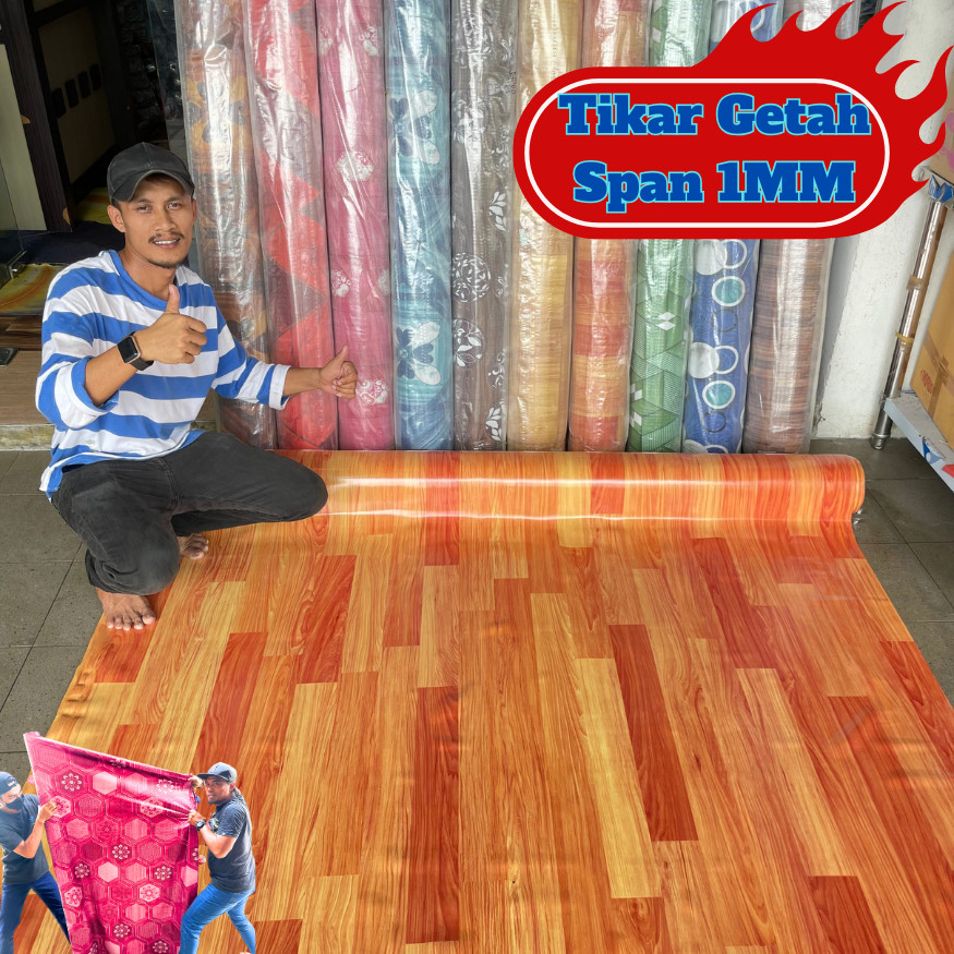 Tikar Getah Span Harga Kilang 1 roll ( 20 meter x 1.83m x 1mm ) Lapisan ...