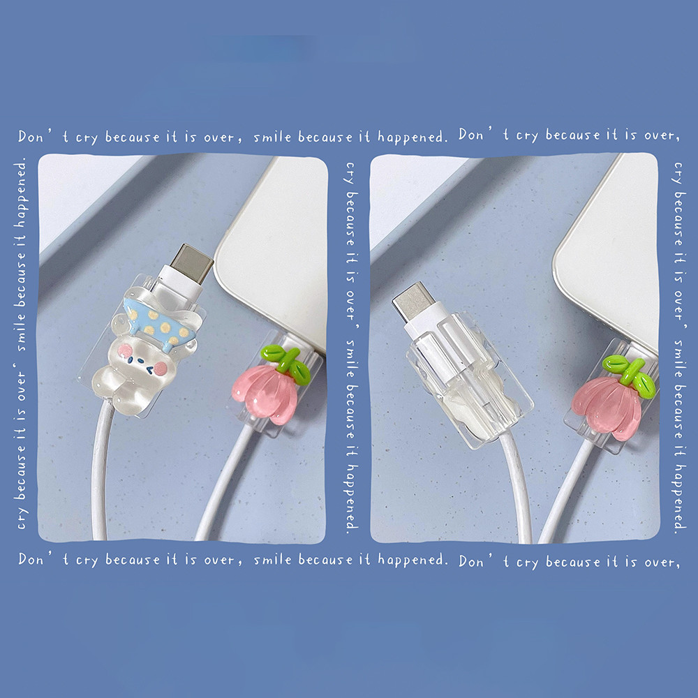 Cute Winnie Bear Cable Winder Protector Compatible for USB Charger ...