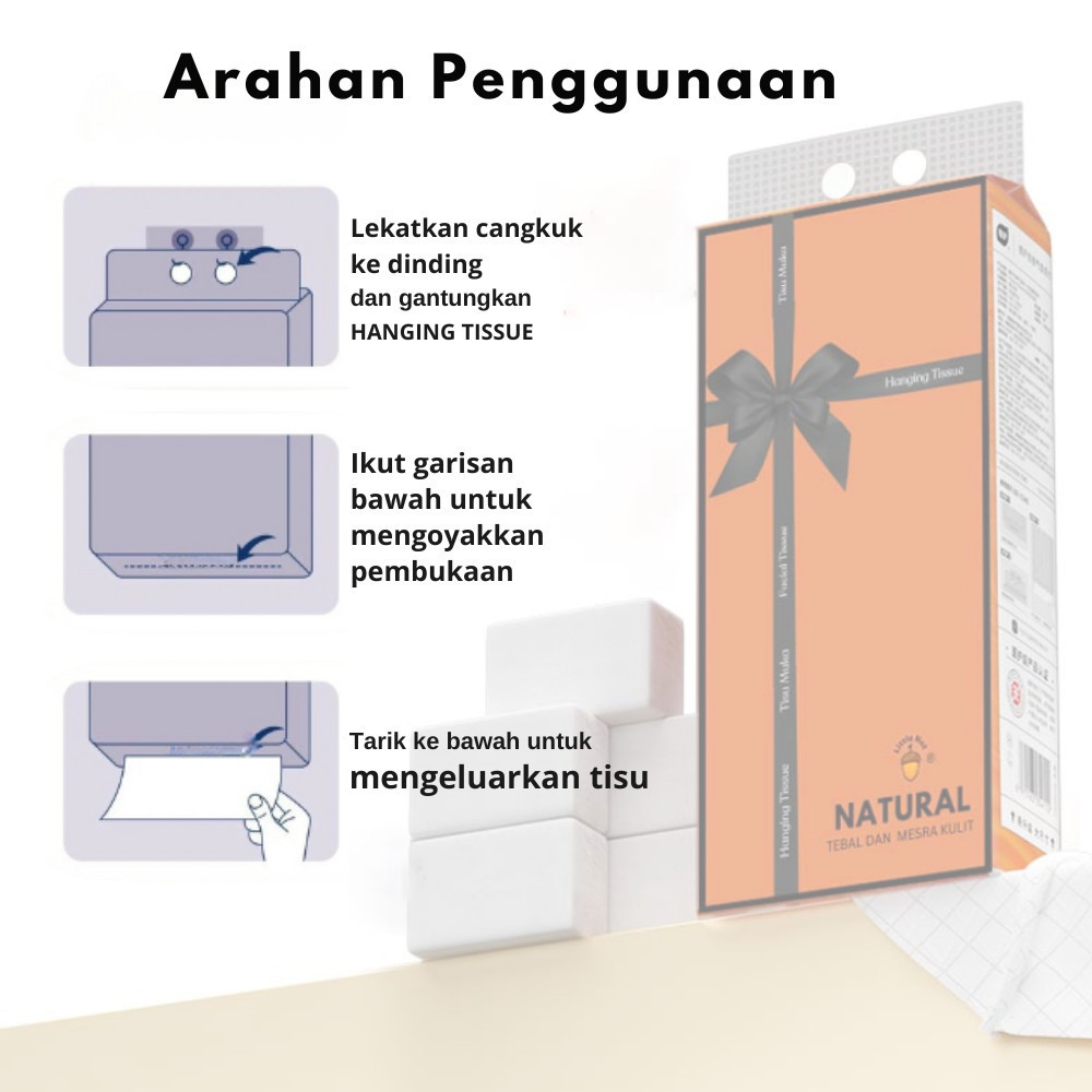 Little Nut 4 Packs X 1150 Sheets ( 1CTN ) Wall Hanging Tissue Air ...