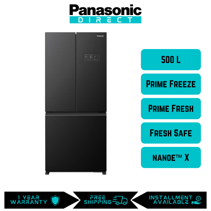 PanasonicNR-CW530H (500L) Premium French Door Refrigerator Prime Fresh ...