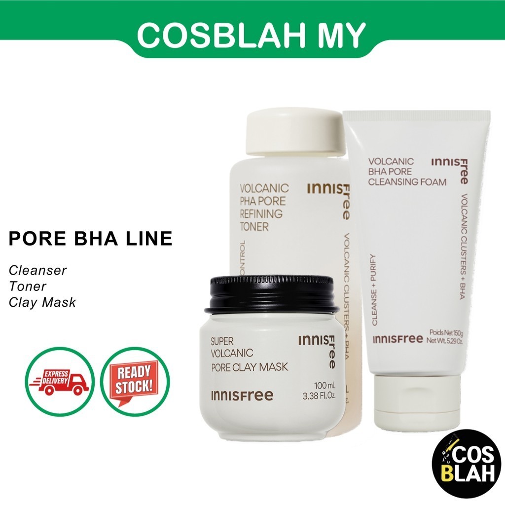 Innisfree Jeju Volcanic Pore BHA Cleansing Foam 150ml, 250ml / Toner ...