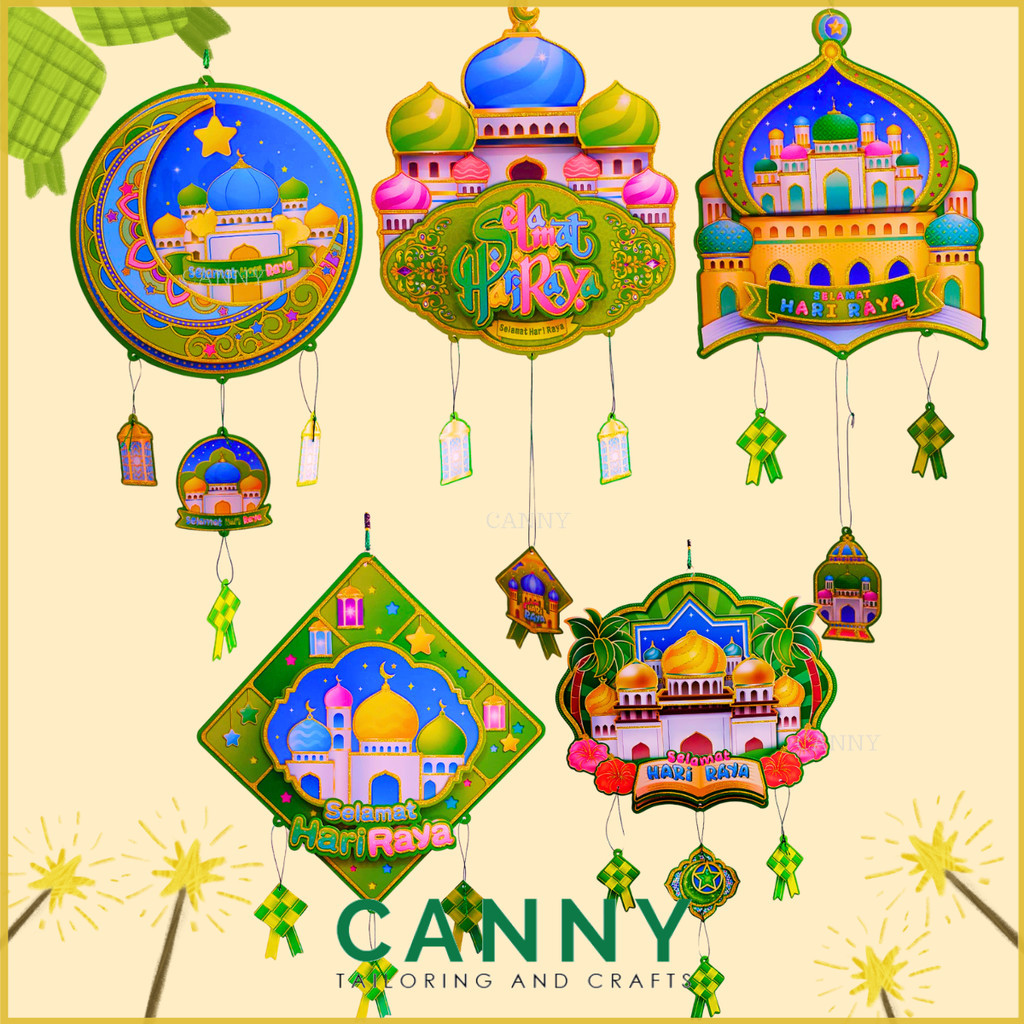 HARI RAYA HANGING CARD DECORATION FOR HARI RAYA AIDILFITRI / HOME ...