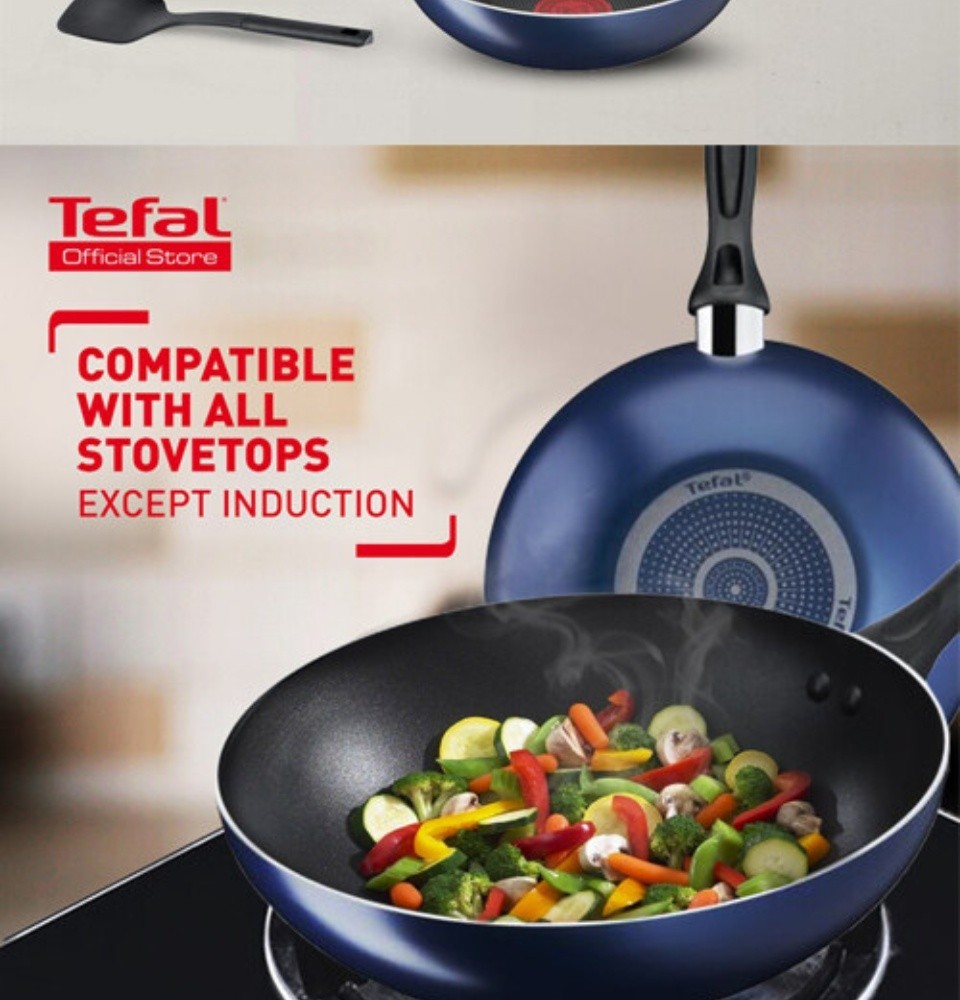Tefal Clear Cook 5 Pcs Cookware Set - B266S5 (FP20 + WP28 + STP22 + Spatula) | Shopee Malaysia