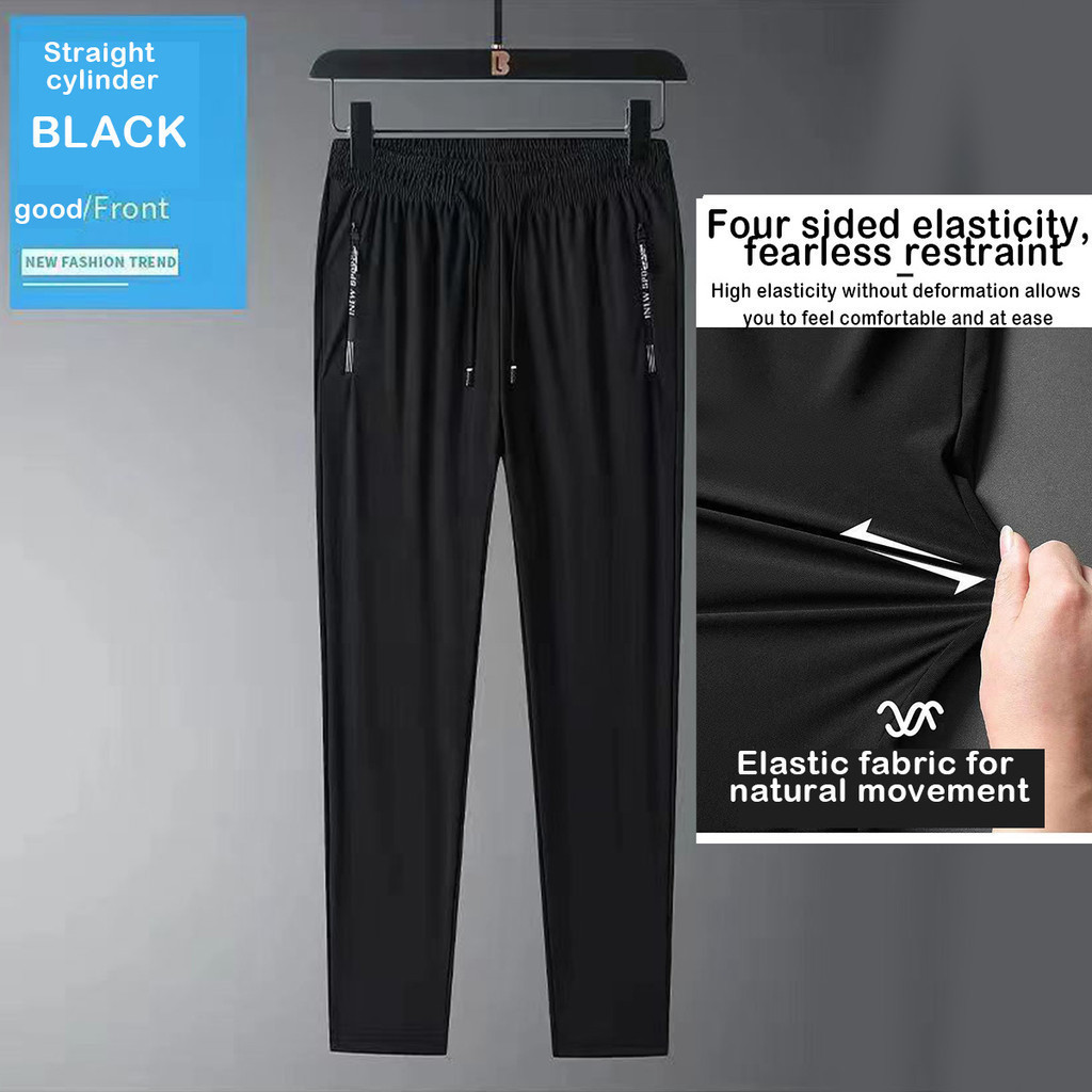 M-8XL 】Seluar Lelaki Plus Size Stretchable Superelastic Casual Ice ...