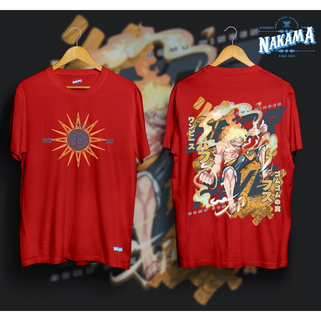 Nakama Clothing Onepiece Luffy Sun God Nika Graphic Tshirt For Men And