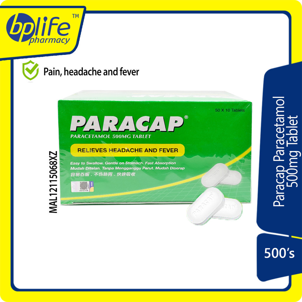 Paracap Paracetamol 500mg Tablet 500s | Shopee Malaysia