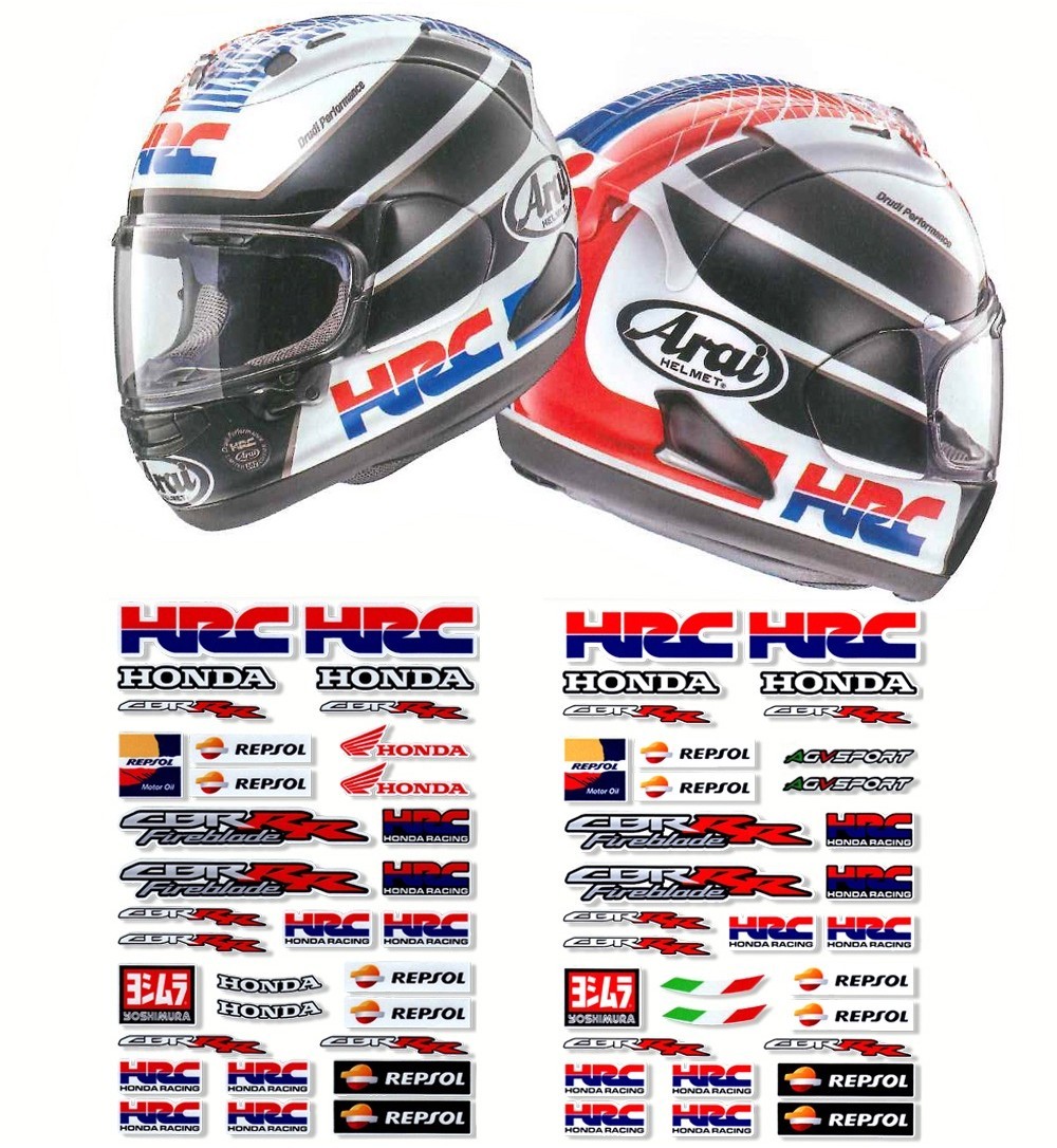 Honda HRC Stickers For Honda HRC Accessories Modified Helmet Body ...