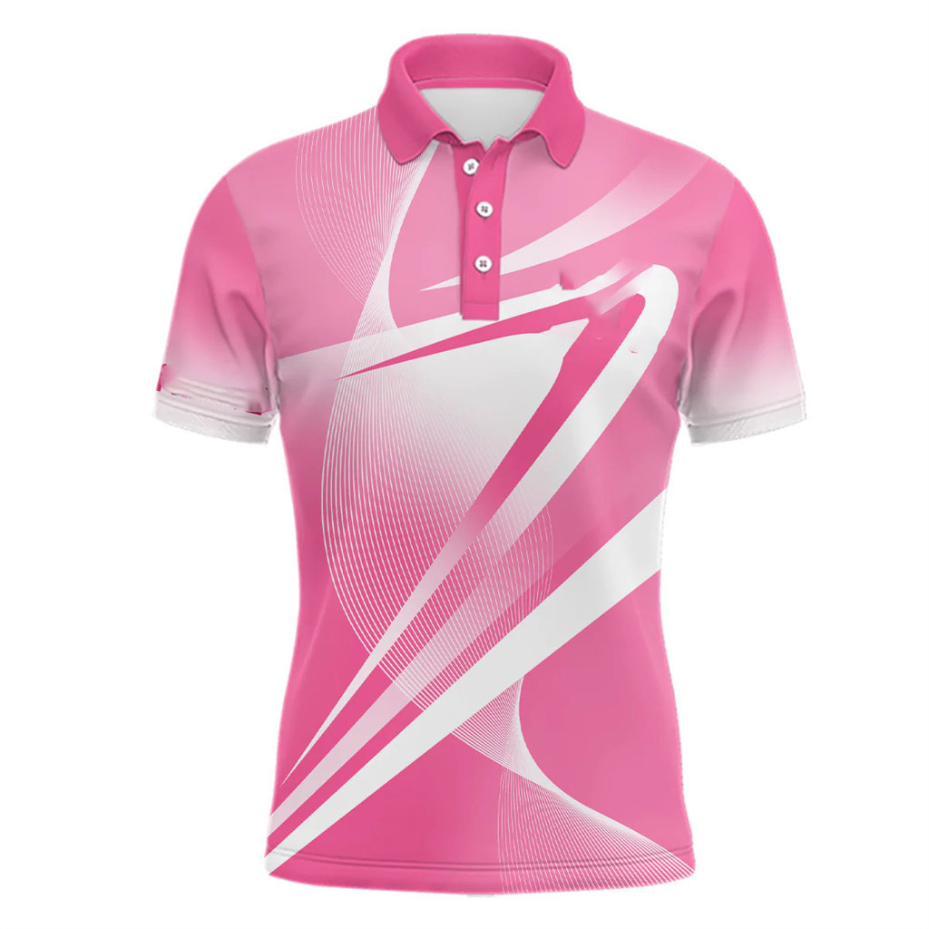 Full sublimation polo t shirt Pink White verion two colours | Shopee ...