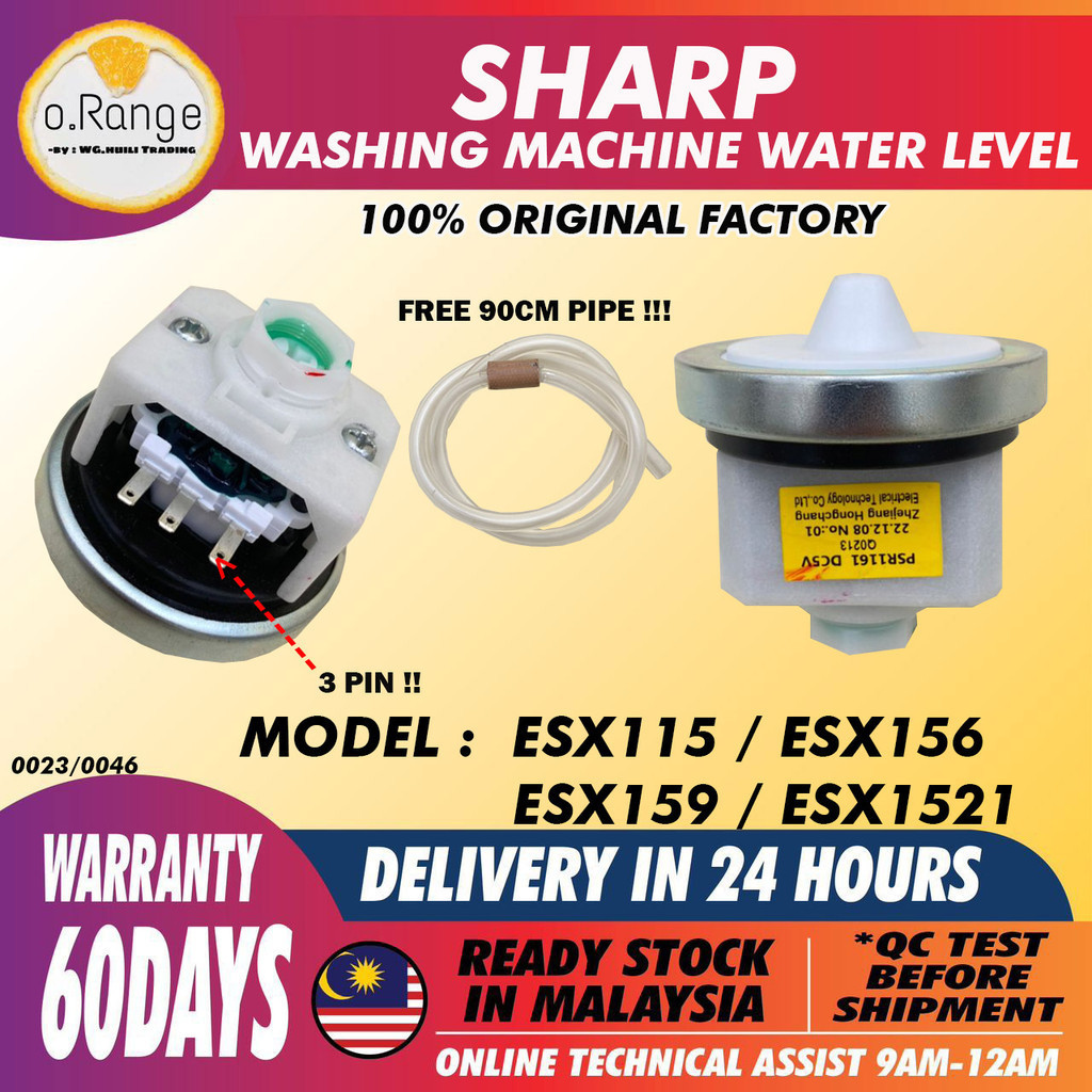ESX115 / ESX156 / ESX159 / ESX1521 SHARP WASHING MACHINE WATER LEVEL ...