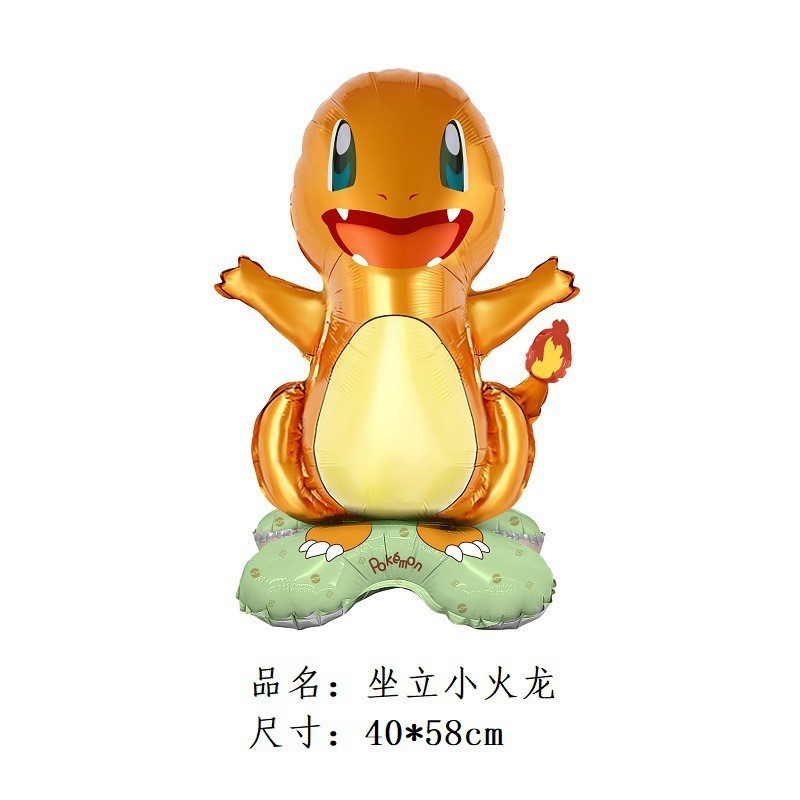 4D Standee Pokemon Foil Balloon Pikachu Charmander Squirtle Bulabasaur ...