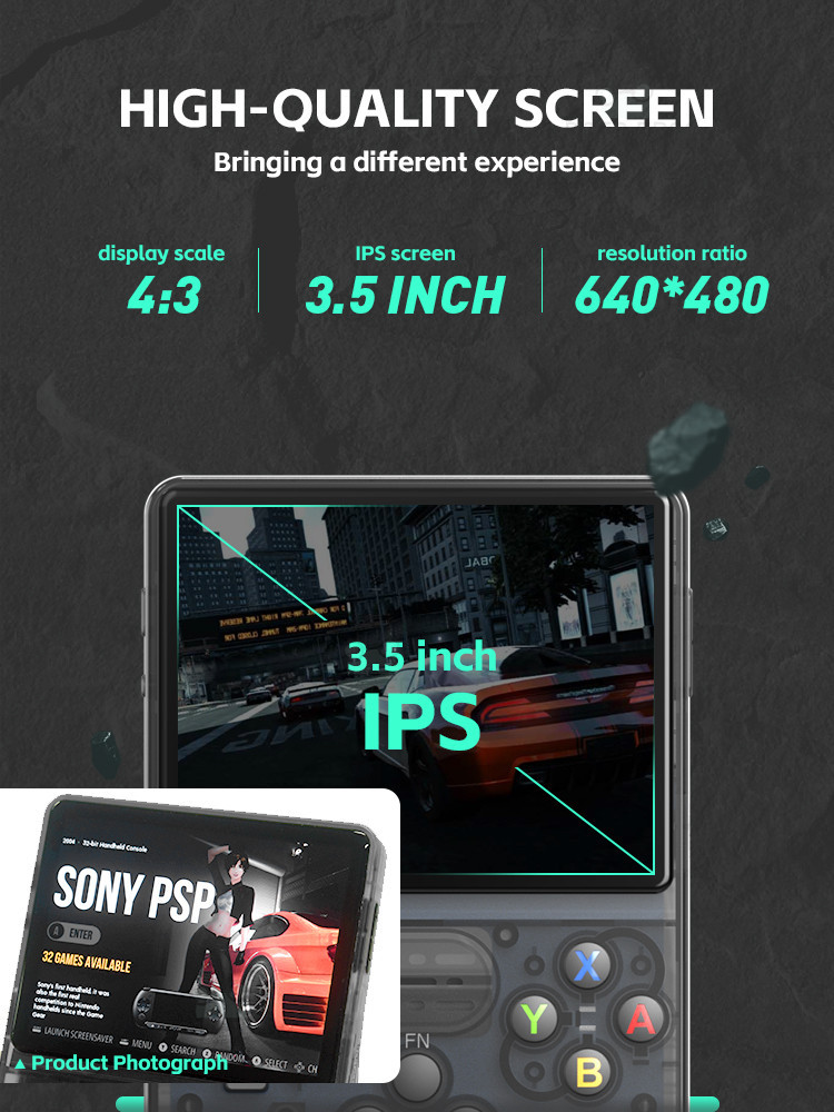 R36S Retro Handheld Video Game Console Linux System IPS Screen Portable ...