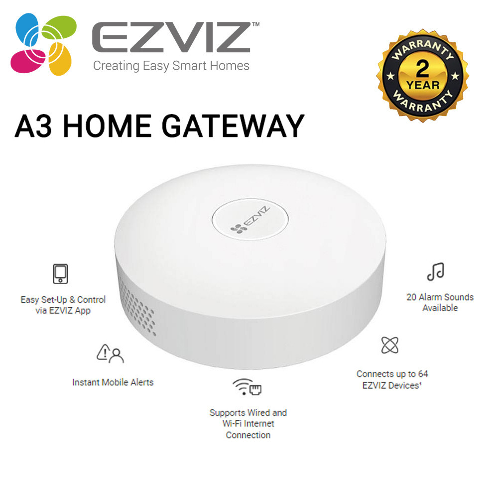 EZVIZ A3 Smart Home Gateway Works with T1C / T2C / T3C / T10C / T51C ...