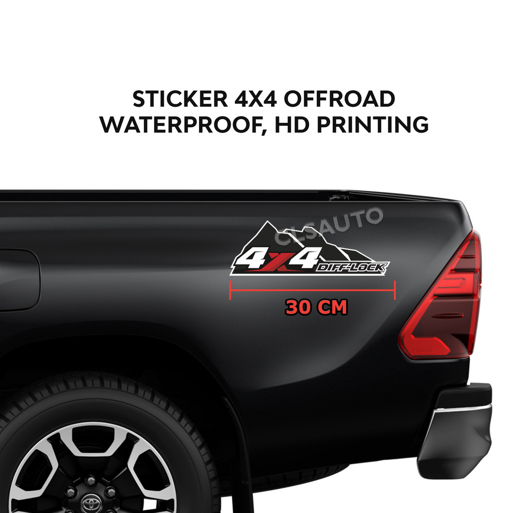 Sticker 4x4 Offroad Design 11 Hilux Ranger Raptor Triton DMAX Pickup ...