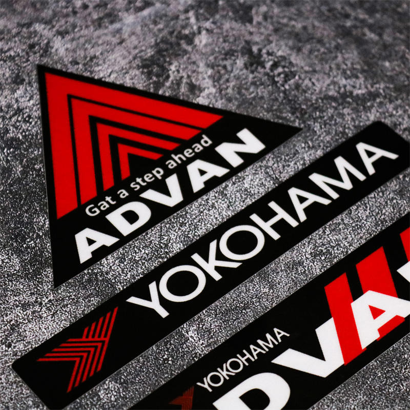 ** New *~Yokohama Yokohama ADVAN Triangle Logo Body Reflective Sticker ...