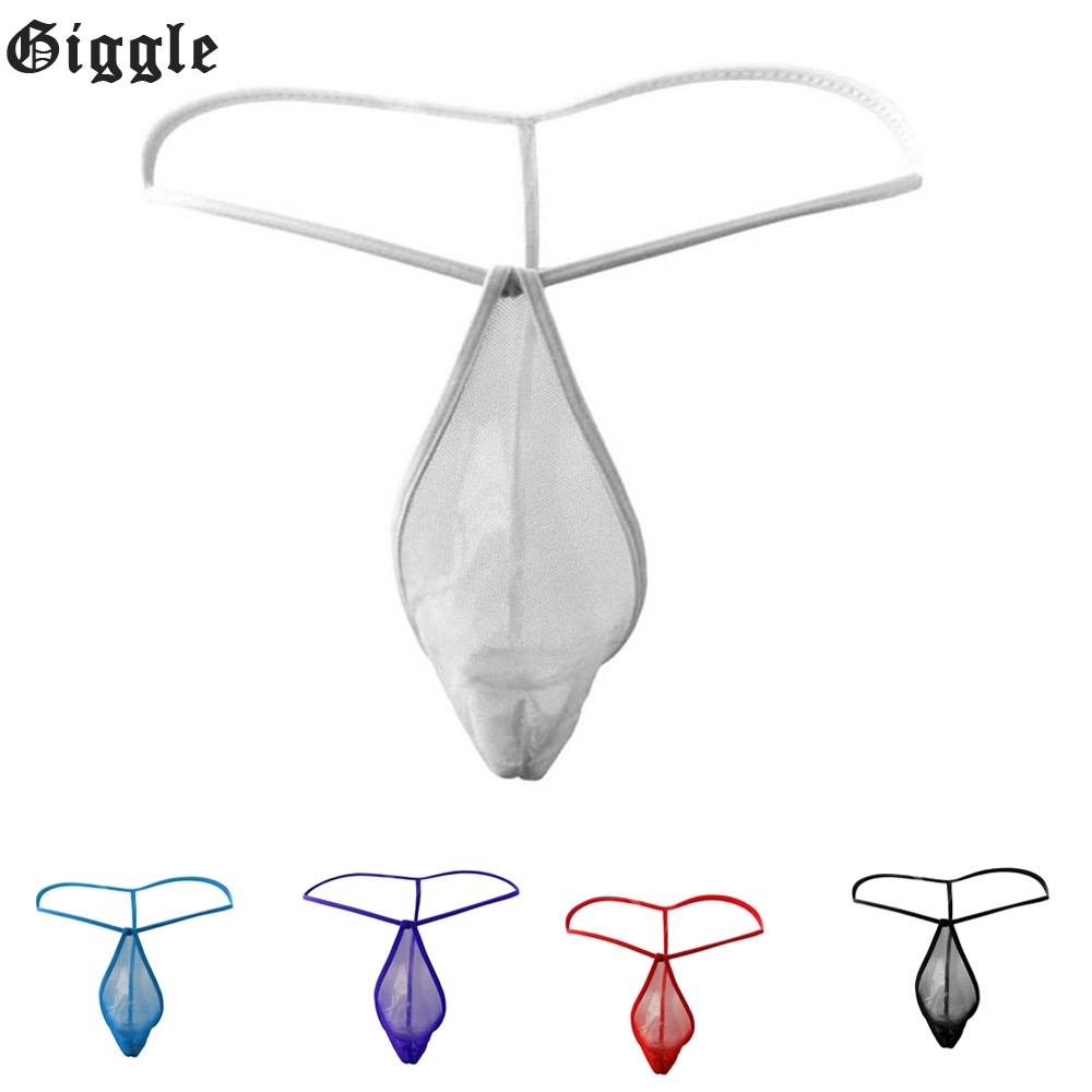 【GIG】Men Sexy Sheer Mesh Low Rise Bulge Pouch G-string Underwear Briefs ...