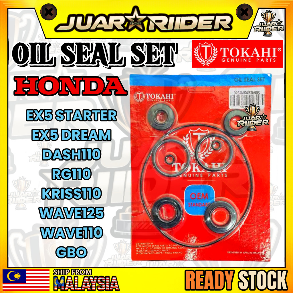 TOKAHI Oil Seal Set Honda EX5 Dream Class Starter GBO Wave Dash 110 125 ...