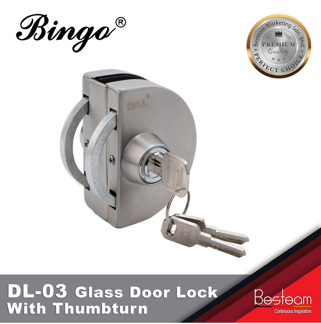 DAL DL-03 Glass Door Lock - Single Key and Thumbturn | Shopee Malaysia