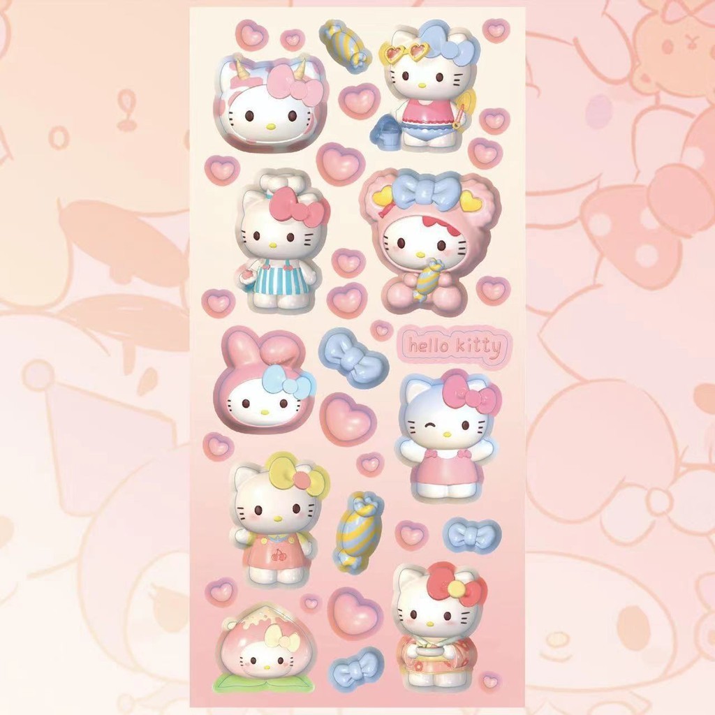 Sanrio kuromi Guka Laser stickers cute Pacha dog stickers cinnamoroll ...