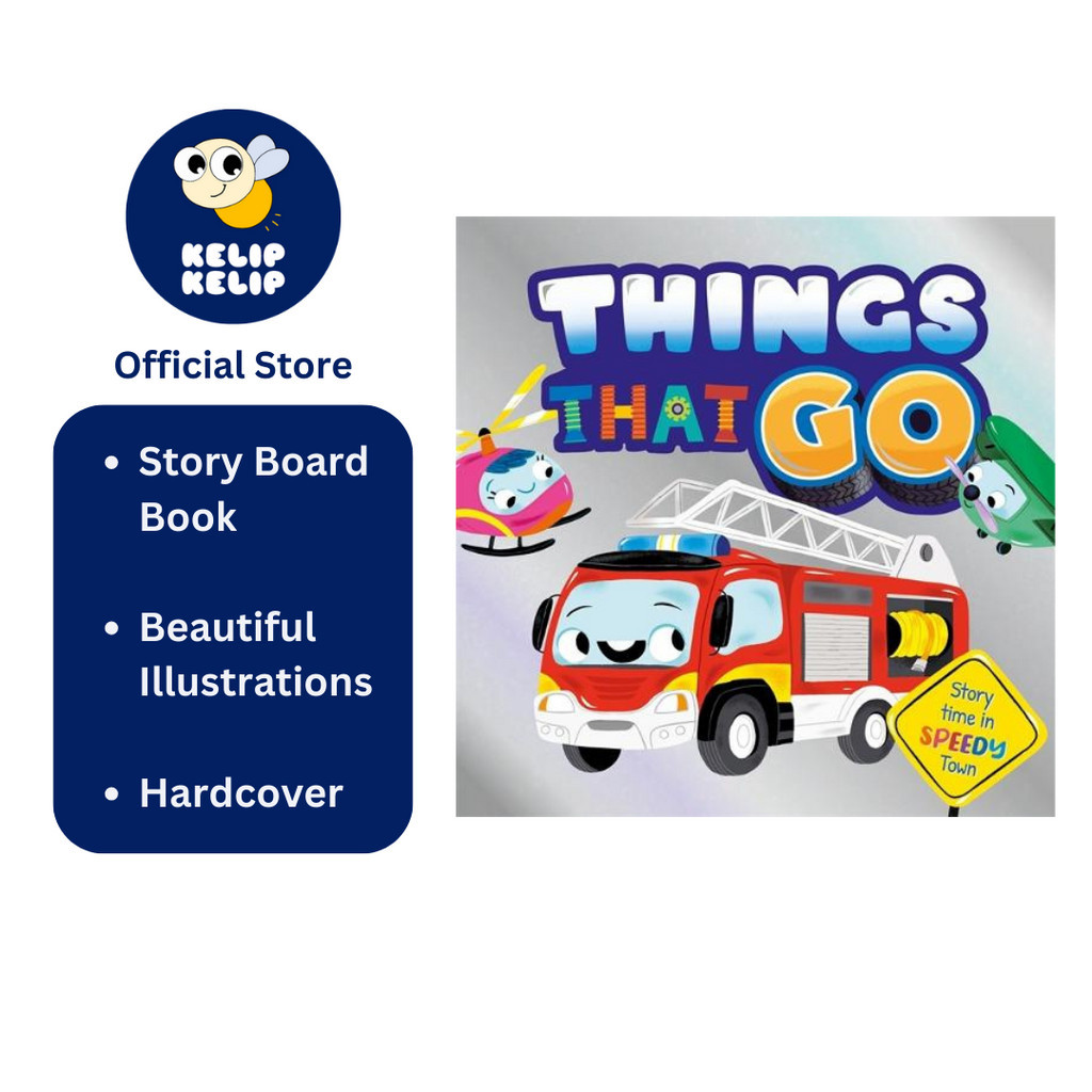 Things That Go Story Time Board Book For Kids & Toddlers To Read Story ...