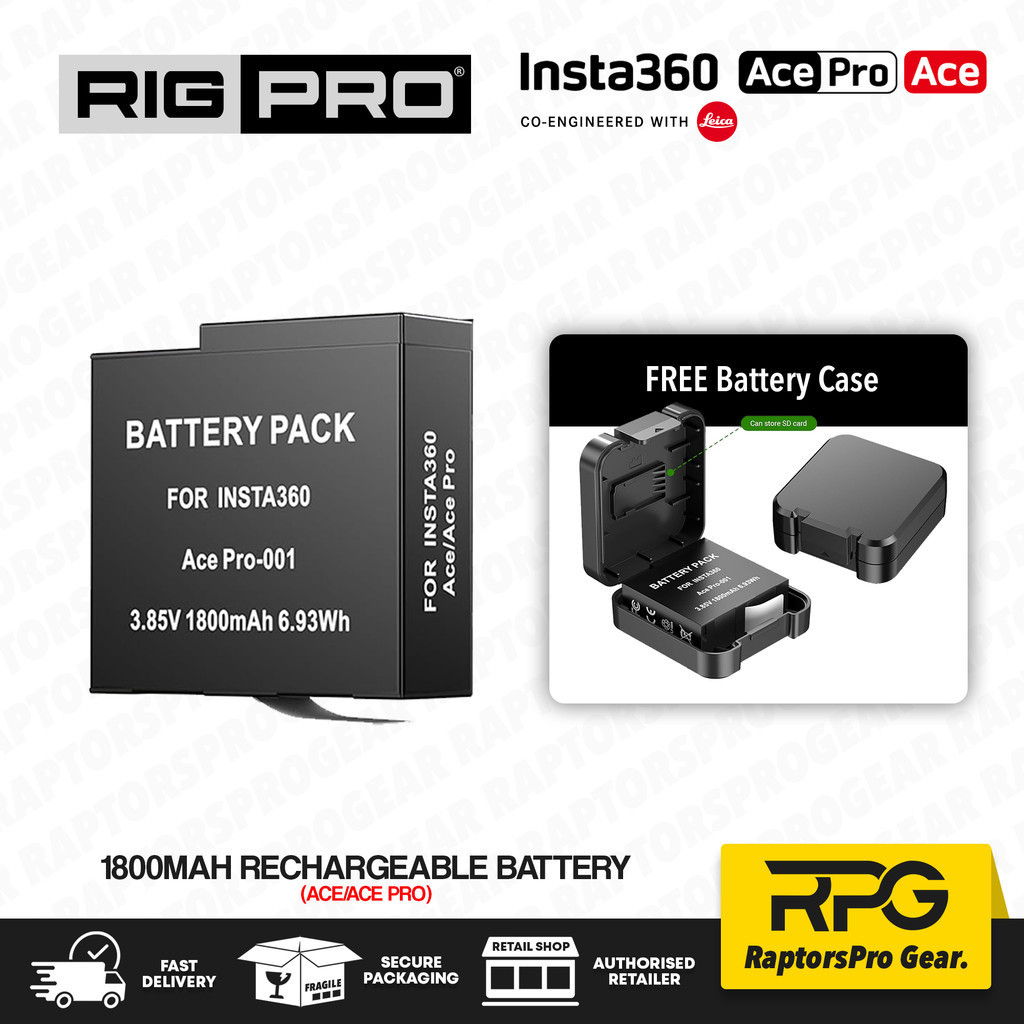 RIGPRO Rechargeable Battery for Insta360 Ace/Ace Pro/Ace Pro 2 | Shopee ...