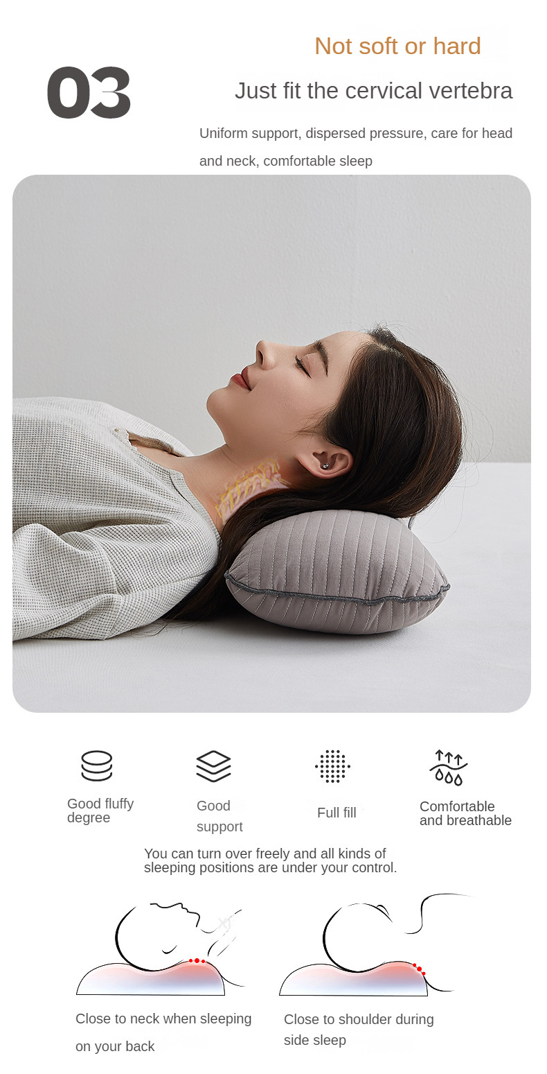 Cotton Fabric Bone Pillow Buckwheat Filling Pillows bantal 枕头 Small ...