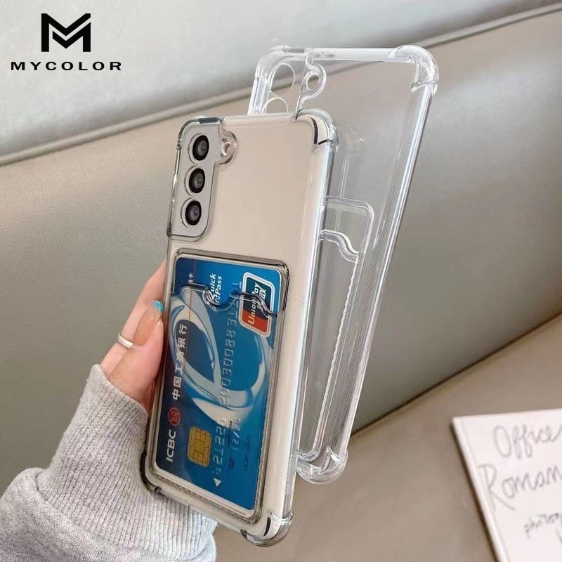 With Card Holder Shockproof Clear Phone Case For Samsung ss Galaxy A16 A06 A05 A05s A73 A71 A55 ...