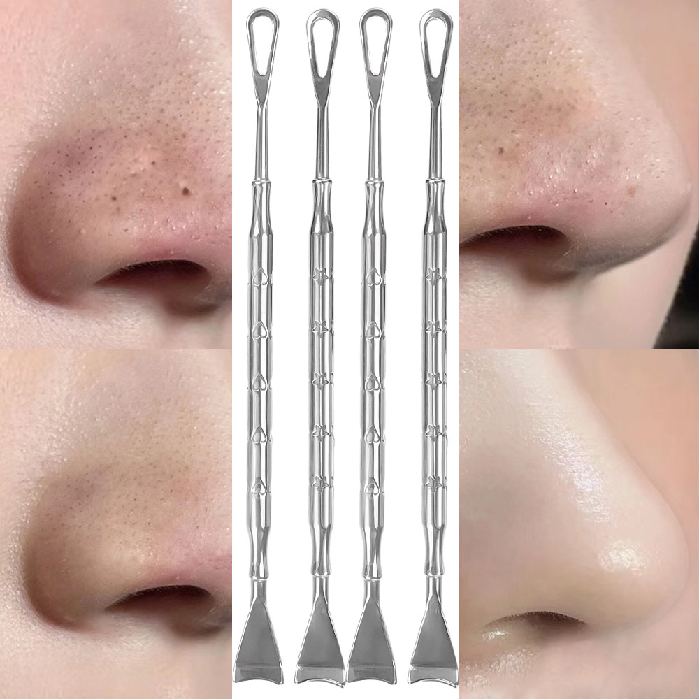 Stainless Steel Blackhead Remover Shovel - Facial Cleaning Black Dots ...