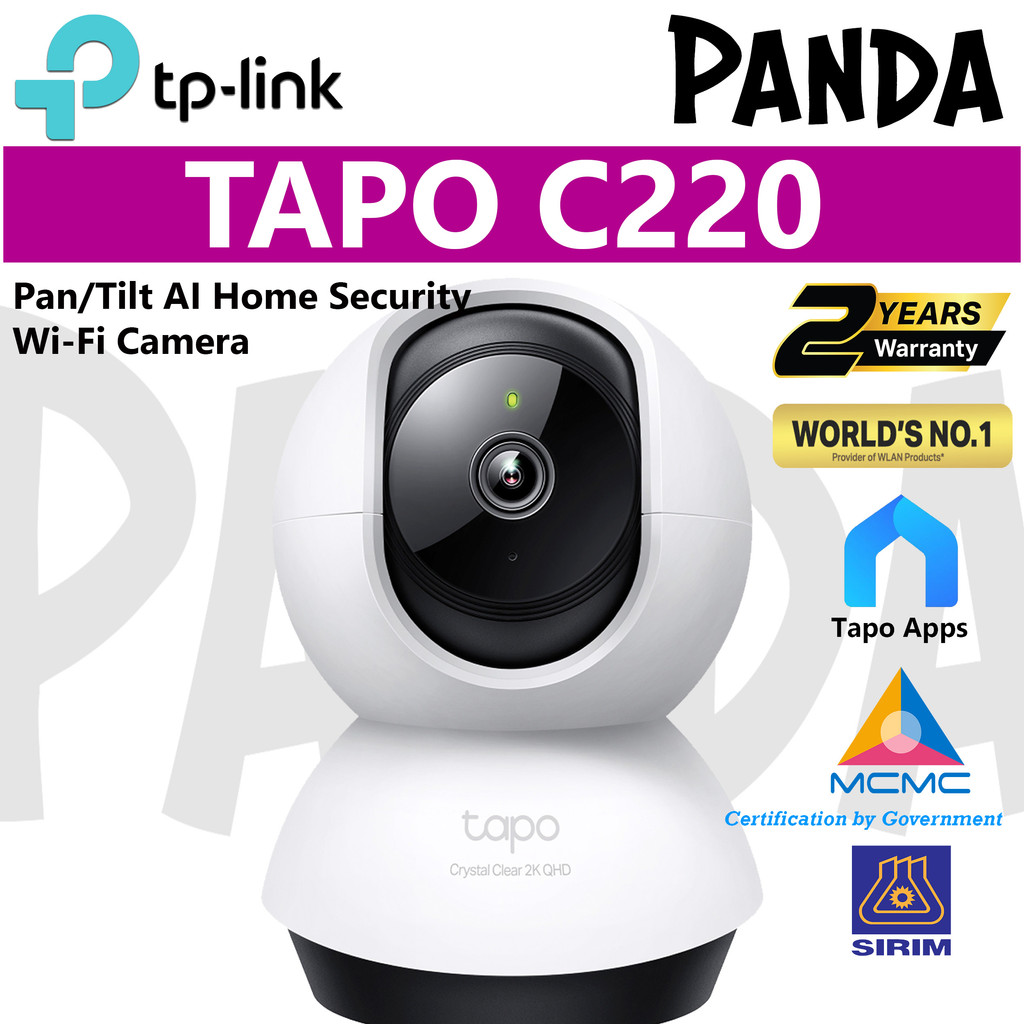 [SIRIM] TP-Link Tapo C220, 4MP, 2K QHD, Pan/Tilt AI Home Security Wi-Fi Camera | Shopee Malaysia