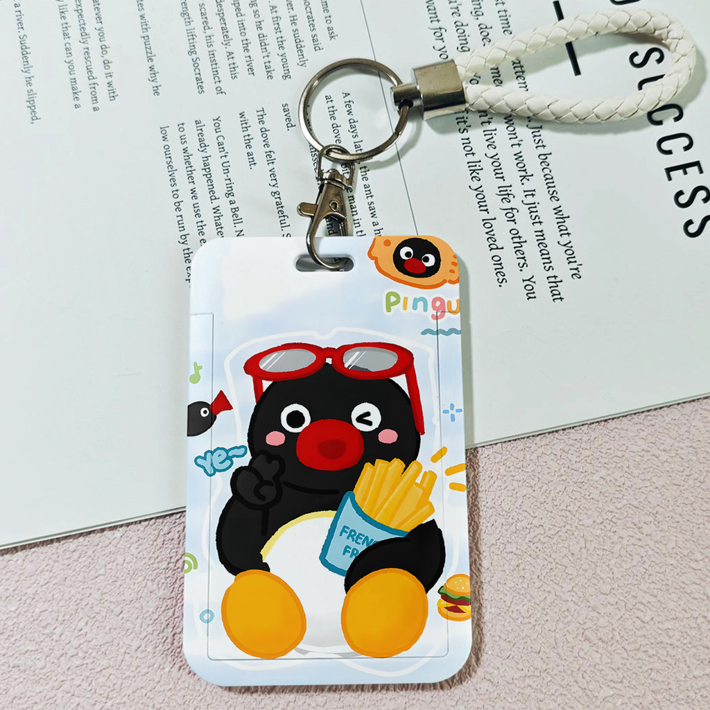 Cute Cartoon Penguin ID Card Acrylic Card Holder Stundet School ID Card ...