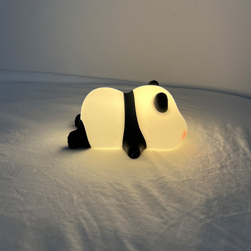 Cartoon Panda Night Light Set Creative Rabbit Lamp Sets Bedroom Desktop ...