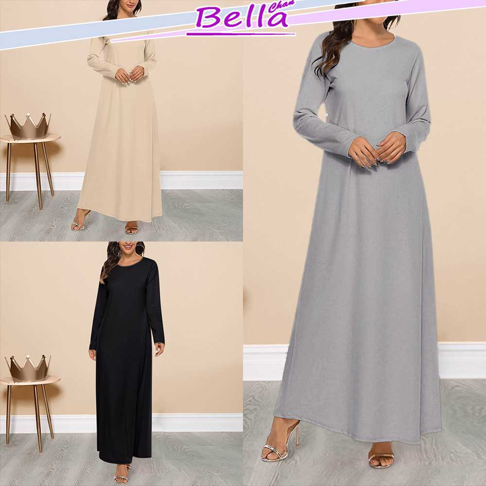 MARCIA Inner Jubah Abaya / Long Inner / Kaftan / Muslimah Long Inner ...