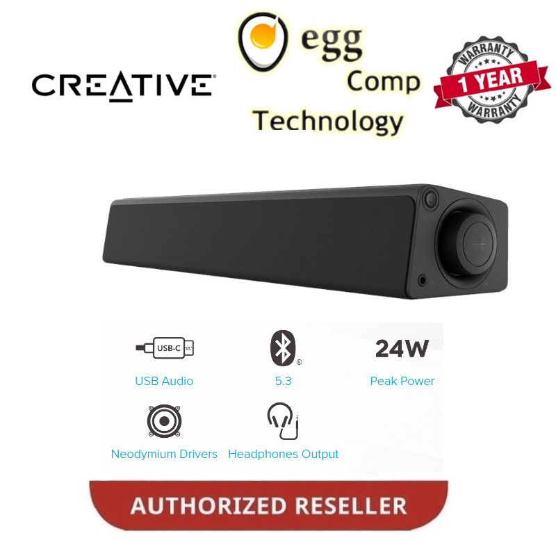 CREATIVE STAGE SE MINI COMPACT SOUNDBAR WITH BLUETOOTH 5.3 | Shopee ...