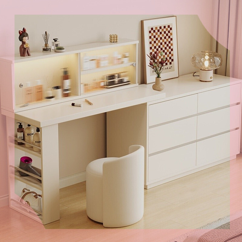 Solid Layer Multi Dressing Table Drawer Wood Makeup Integrated High ...