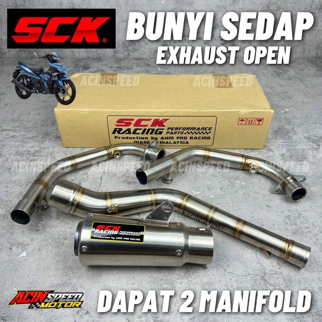 SCK RACING EXHAUST OPEN 2 Manifold Y15ZR Y16 LC135 RS150 32mm 35mm By ...