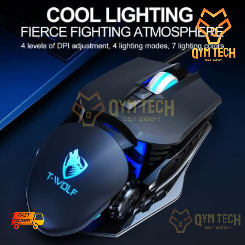 T-Wolf G530 Robocop 6400DPI Wired Gaming Mouse | Shopee Malaysia
