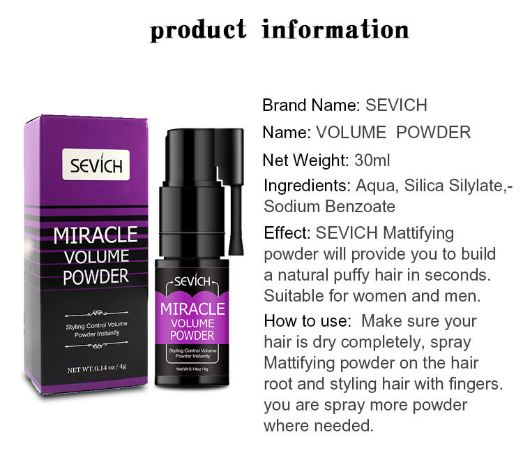 Spray Volume Powder Hair Volumizer Fluffy Long Lasting Hair Styling ...