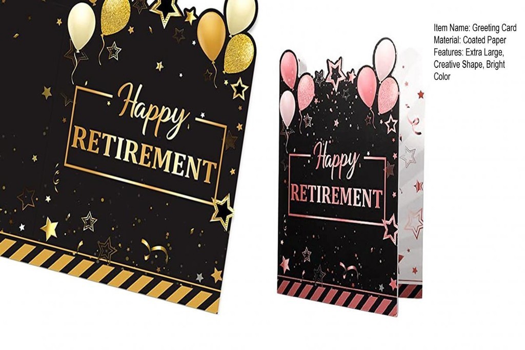 moreorders| Foldable Retirement Card Jumbo Retirement Card Extra Large ...