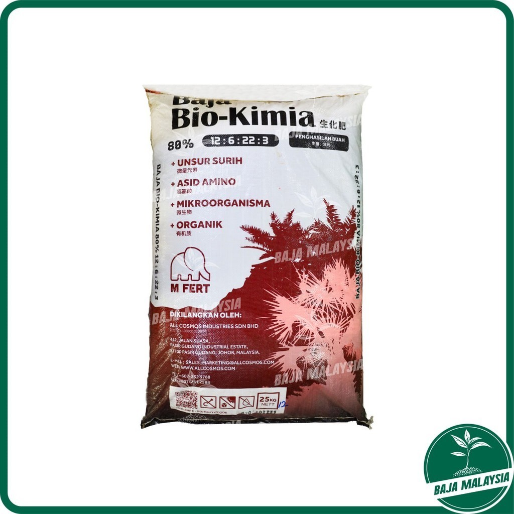 M-FERT Bio-Kimia 80% 12-6-22-3 Fertilizer For Fruit Vegetable Palm-Oil ...