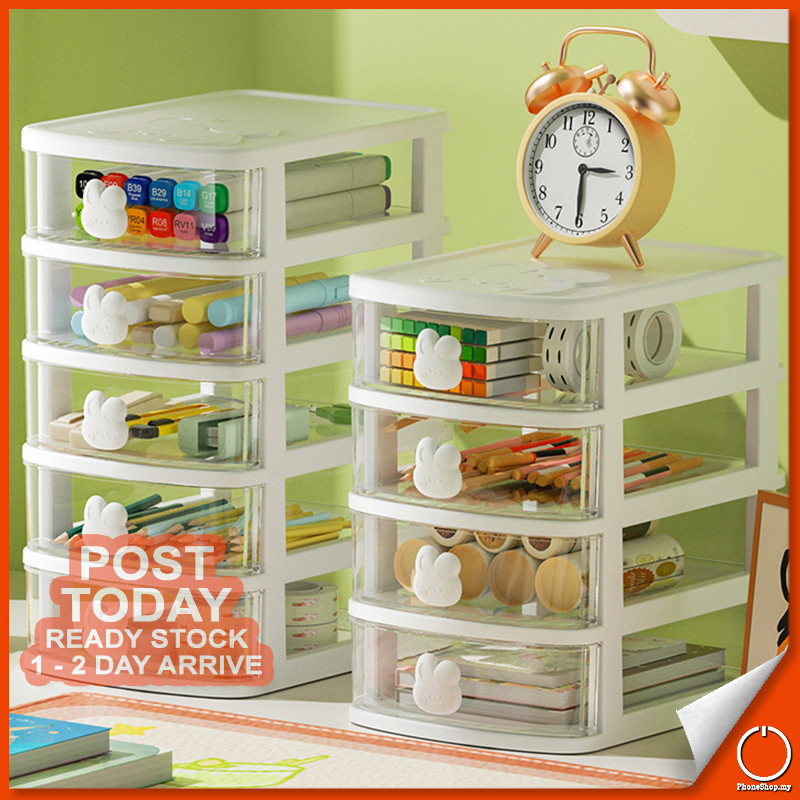 𝐄𝐀𝐒𝐘 𝐀𝐂𝐂𝐄𝐒𝐒 2/3/4/5 Layers Mini Transparent Desktop Storage Box Desk ...