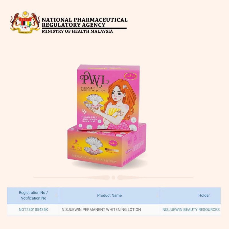 PWL PERMANENT WHITENING LOTION by NISJUEWIN ORIGINAL HQ | Shopee Malaysia