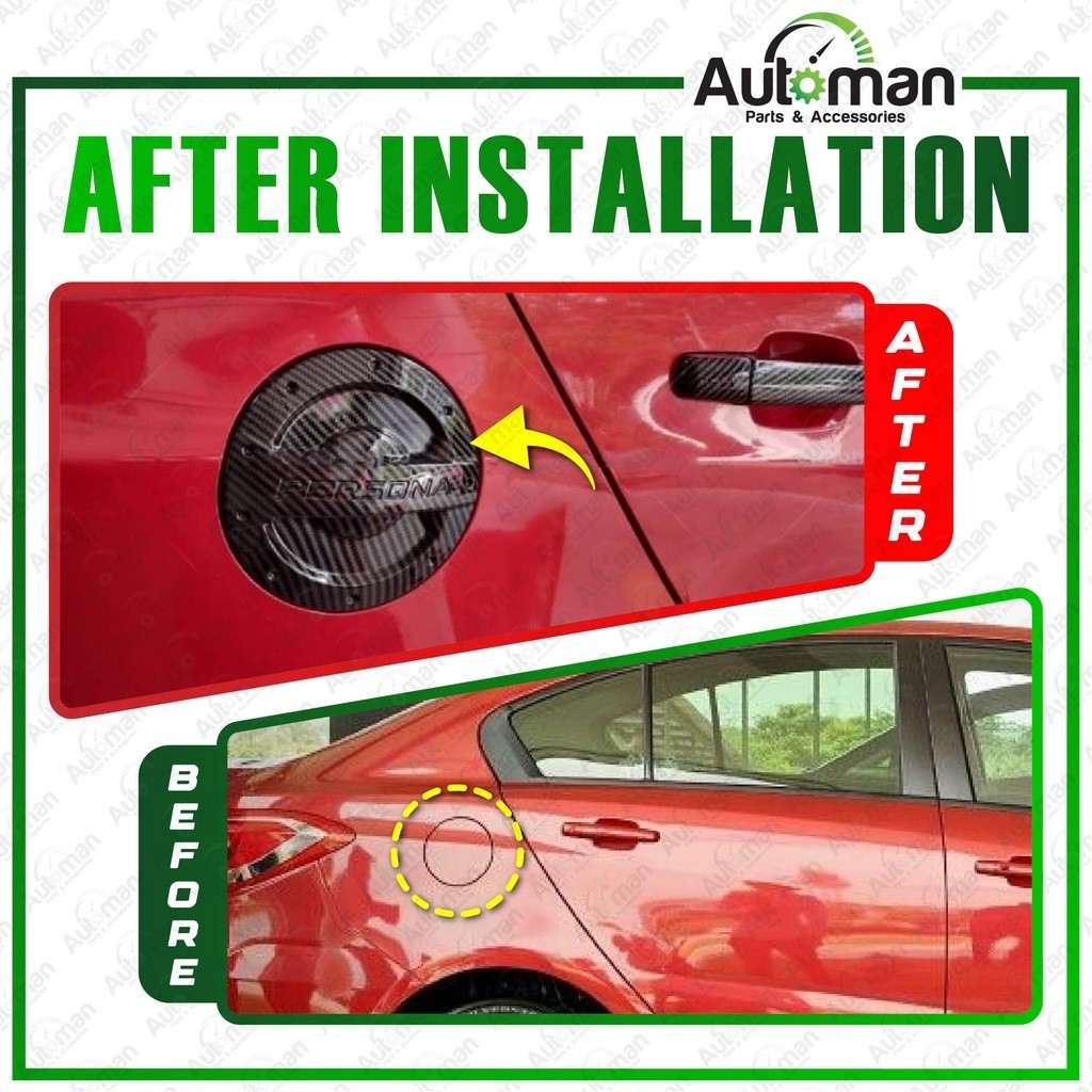 Perodua Axia 2023 - 2025 Fuel Tank Cover Fuel Cap Trim Shining Carbon ...